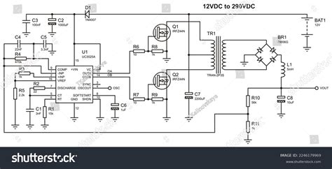 Schematic Diagram Electronic Device Drawing Electrical Stock Illustration 2246179969 Shutterstock