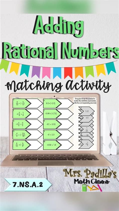 Adding Rational Numbers Digital And Printable Activities Artofit