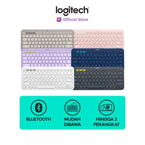 Promo Logitech K380 Keyboard Wireless Bluetooth Multi Device Merah Muda Jakarta Timur