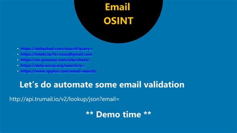 Osint Like A Boss And Python Automation Ppt