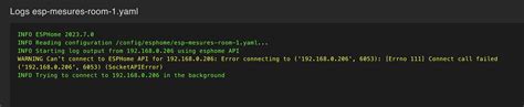 202370 Warning Cant Connect To Esphome Api Errno 111 · Issue 4721