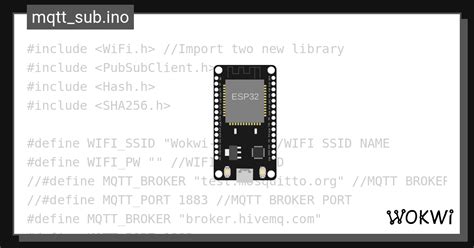 Mqtt Subscriber Ino Wokwi ESP32 STM32 Arduino Simulator