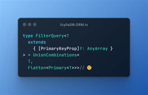 Inferring The Primary Key Of An Entity In A Typescript Scylla Orm
