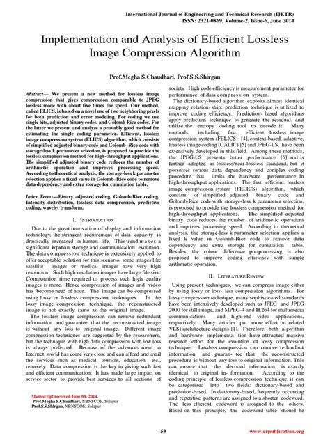 implementation and analysis of efficient lossless image compression algorithm pdf data