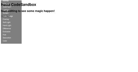 popup menu codesandbox