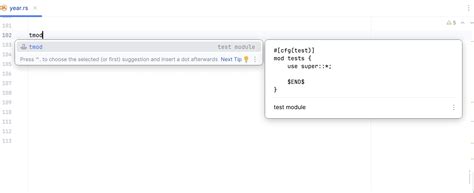 Live Templates Rustrover Documentation
