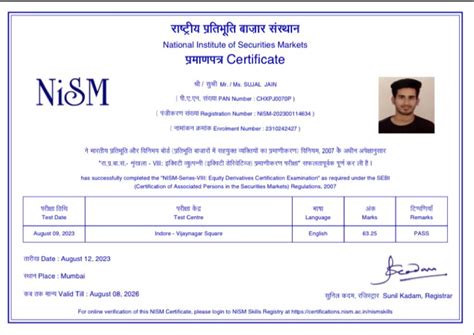 Sujal Jain On Linkedin Cleared Nism Series Viii Equity Derivatives