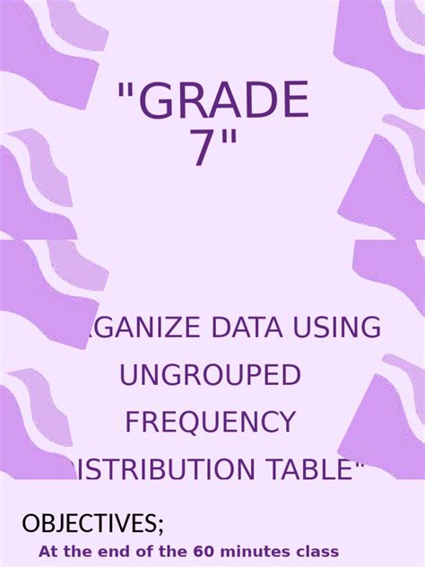 frequency distribution table pdf color cognition