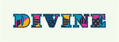Divine Concept Word Art Illustration Art Typescript Powerful Vector