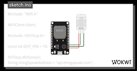 Thingspeak Suhu Wokwi Arduino And Esp32 Simulator