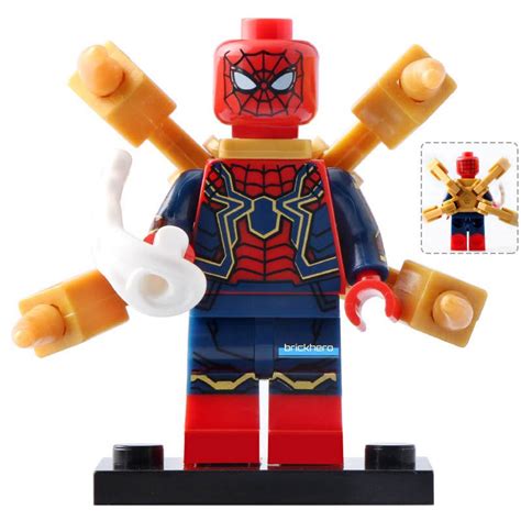 Iron Spider Mcu Avengers Infinity War Lego Custom Minifigure Brick Toys