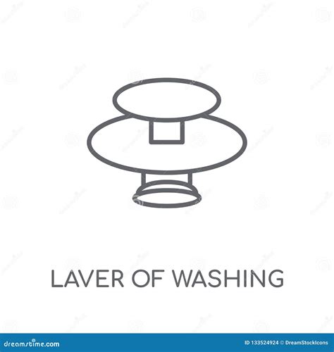 Laver Of Washing Linear Icon Modern Outline Laver Of Washing Lo Stock Vector Illustration Of