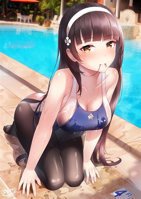 Pantyhose Under Swimsuit Danbooru