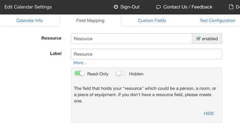 Read Only Or Hidden Fields Dayback