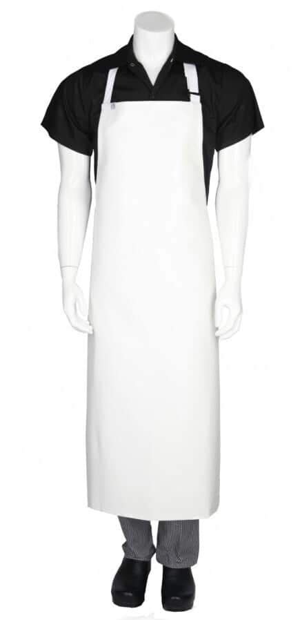 Chef Works Waterproof Pvc Bib Apron Long White Hospitality Supplies