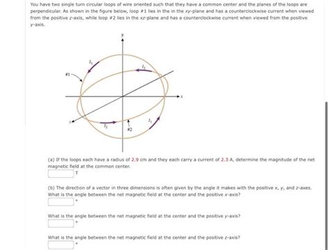 Solved You Have Two Single Turn Circular Loops Of Wire Chegg Com