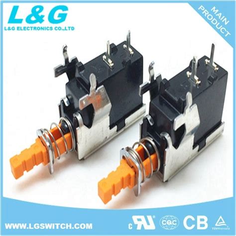 Pcb Type Spst Push Lock Switches Push Button Switch And Push Switch