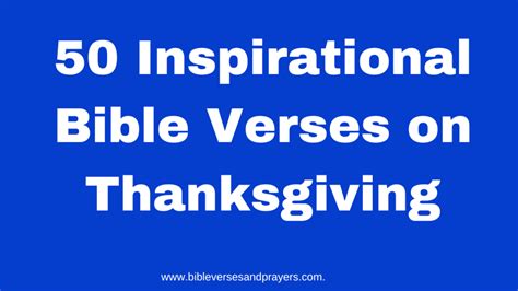 50 Inspirational Bible Verses On Thanksgiving