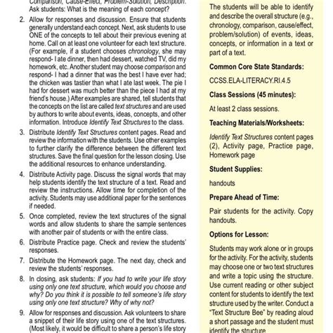 Identify Text Structures Learn Bright