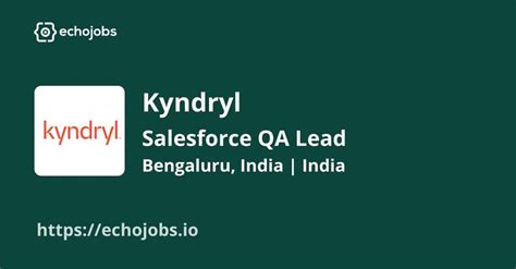 Kyndryl Is Hiring Salesforce Qa Lead Testing Remote Api Python