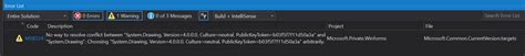 error nu1605 trying to build winforms sln · issue 477 · dotnet