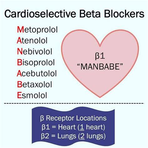 Cardioselective Beta Blockers Medizzy