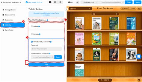 Customize Bookcase Fliphtml5