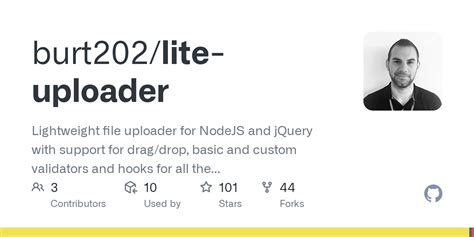 Github Burt202lite Uploader Lightweight File Uploader For Nodejs