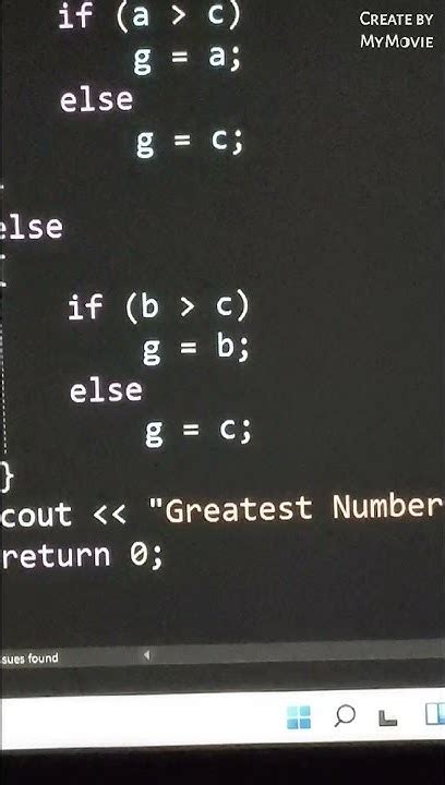 Maximum Of Three Numbers Using Nested If Statement In C Youtube