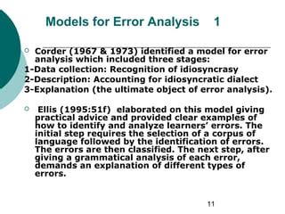 Error Analysis Revised PPT