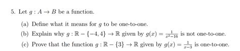 Solved 5 Let G AB Be A Function A Define What It Means Chegg Com