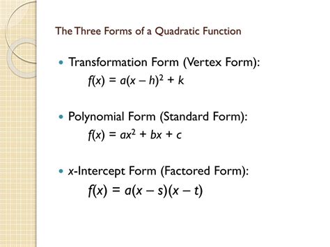 Ppt 33 Quadratic Functions Powerpoint Presentation Free Download
