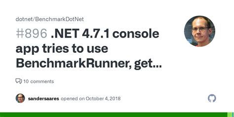 NET 4 7 1 Console App Tries To Use BenchmarkRunner Gets Could Not