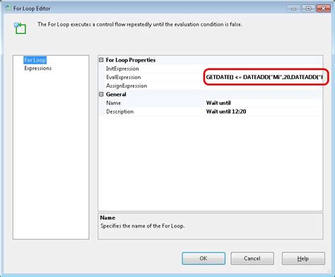 Microsoft Sql Server Integration Services How To Configure A For Loop Container