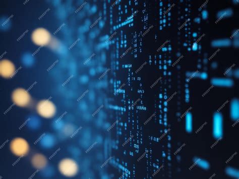 Digital Abstract Technology Background Binary Code Background 3d Rendering Premium Ai