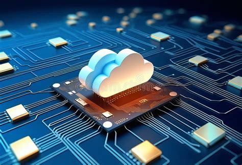 Cloud Computing Technology Internet On Converging Point Stock Illustration Illustration Of