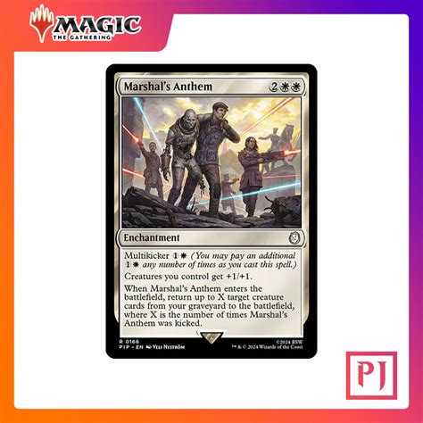 Mtg Marshal S Anthem Fallout Commander Pip White Rare Normal