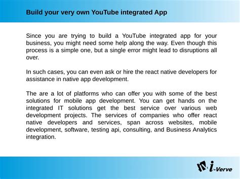 Ppt Create A Youtube Integrated Application Using React Native Powerpoint Presentation Id
