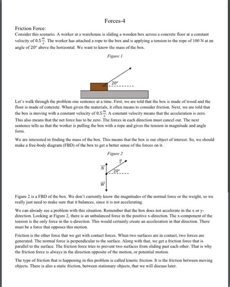 Solved Forces 4 Friction Force Consider This Scenario A Chegg Com