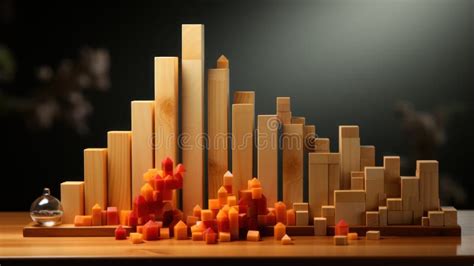 Wooden Block Graph Infographic Diagram Stock Illustration Illustration Of Ladder Chart