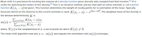 desert rose mean shift clustering non parametric approach of finding