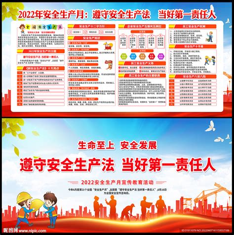 遵守安全生产法 当好 第一责任设计图 广告设计 广告设计 设计图库 昵图网