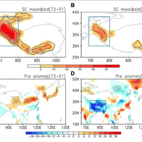 Climatological Mean Shading And Interannual Standard Deviation