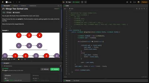 Leetcode Challenge Merge Linked Lists Raghul D Posted On The Topic Linkedin