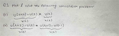 Solved Q1 ﻿plot L ﻿solve The Following Convolution