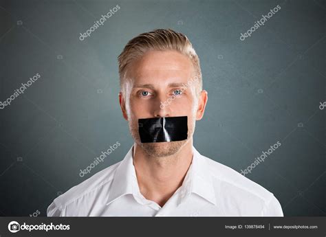 Tape Over Mouth Stock Photo Andreypopov