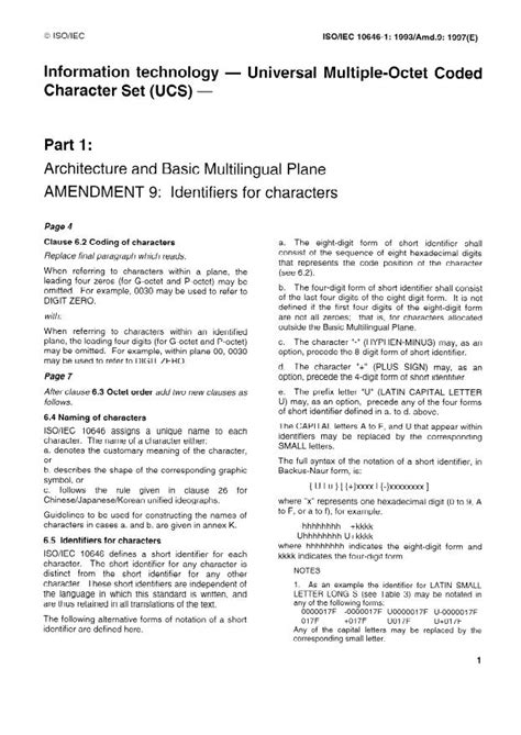 ISO IEC 10646 1 1993 Amd 9 1997 Information Technology Universal Multiple Octet Coded Character