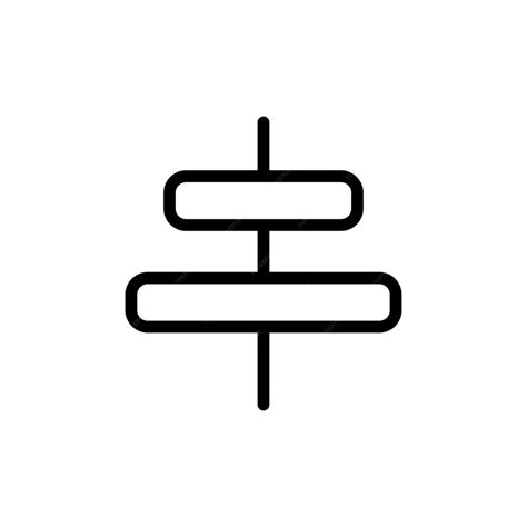 Premium Vector Align Center Icon Set Text Font Typography Center Align Vector Symbol In Black