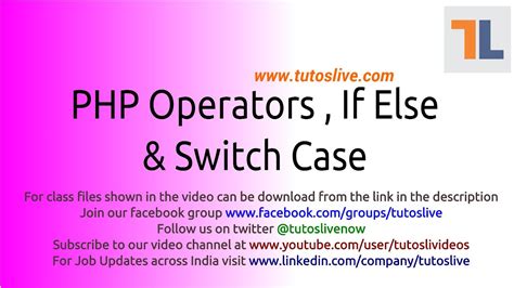 Php Print Statements Operators And Control Structures By Tutoslive