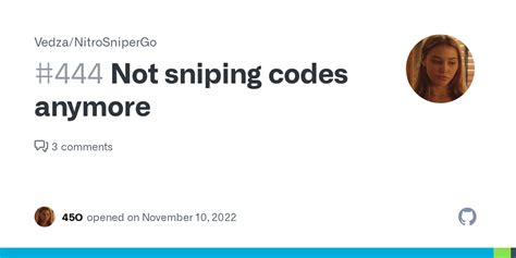 Not Sniping Codes Anymore · Issue 444 · Vedzanitrosnipergo · Github